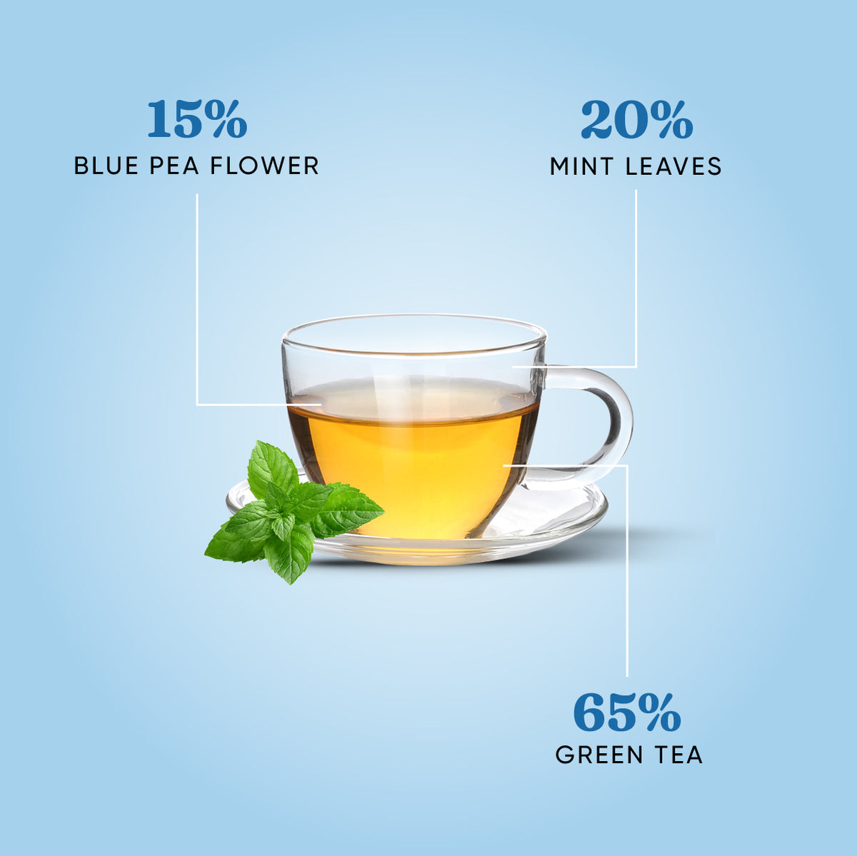 Blue Pea Mint Tea | Blue Tea | As Seen on Shark Tank India | Dorje Teas